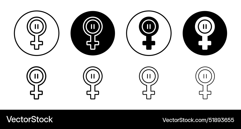 Menopause icon set collection outline Royalty Free Vector