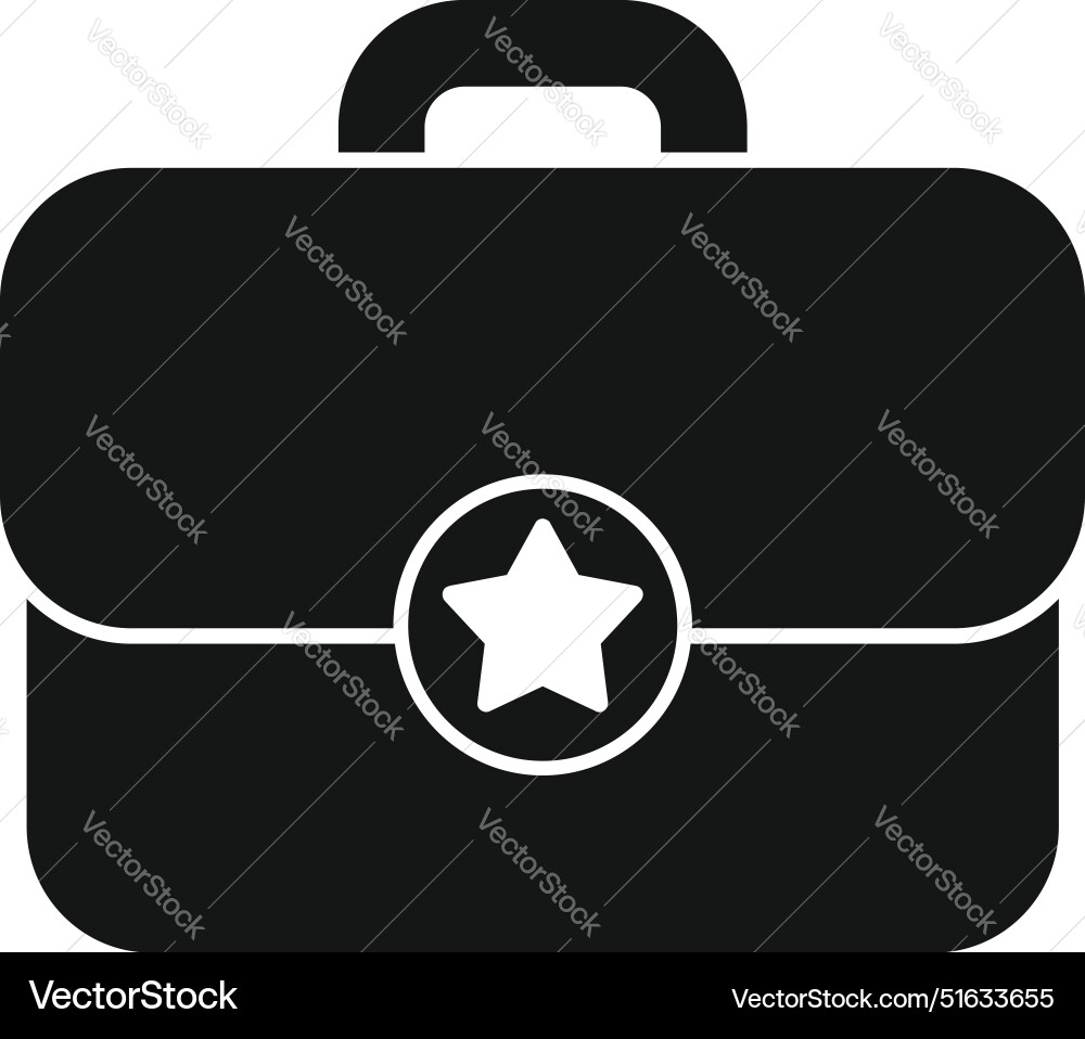 Portfolio with star for best project icon simple Vector Image