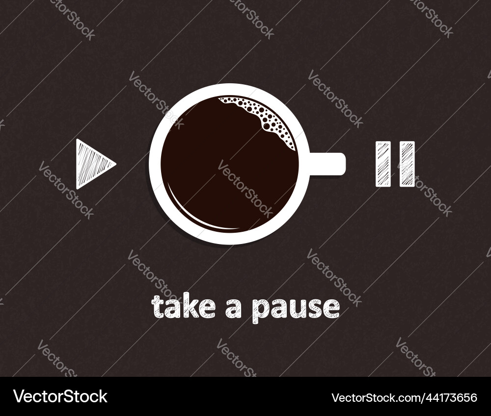Coffee pause Royalty Free Vector Image - VectorStock