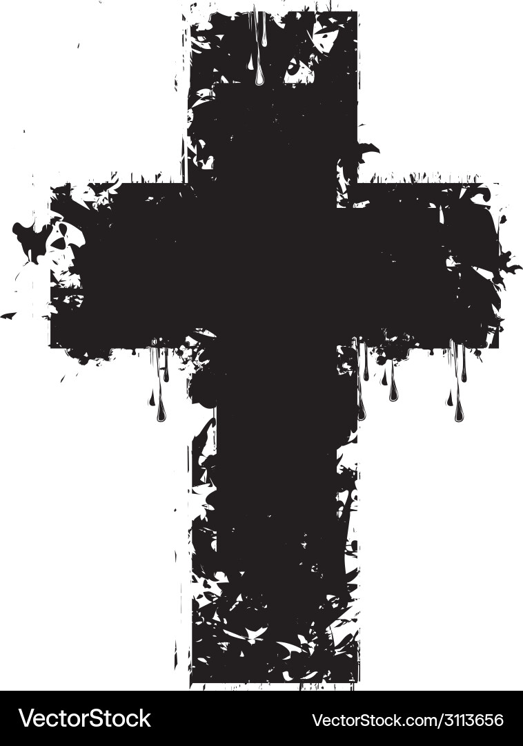 Grunge cross Royalty Free Vector Image - VectorStock