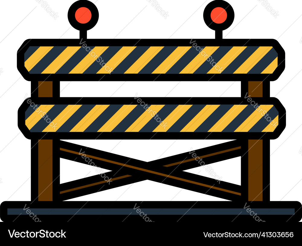 Icon of construction fence Royalty Free Vector Image