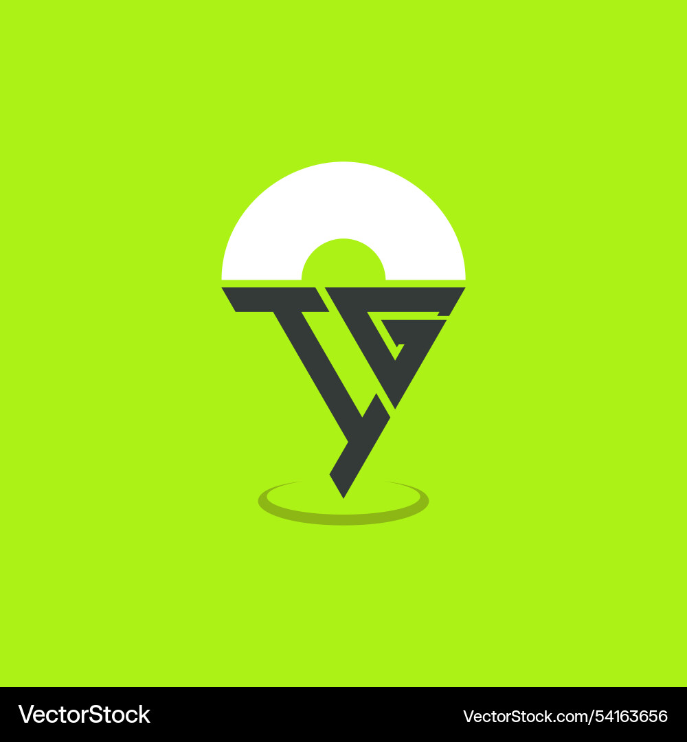 Letter ig location logo design modern initials Vector Image