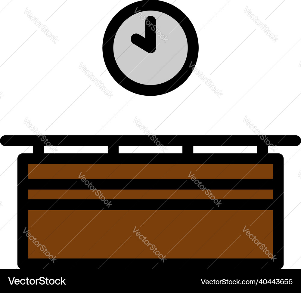 Office reception desk icon Royalty Free Vector Image