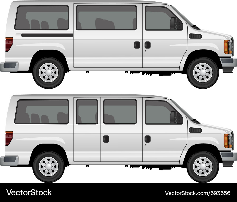 Passenger van Royalty Free Vector Image - VectorStock