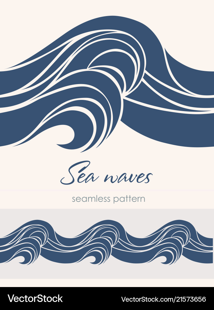 Stylized Wave Pattern Royalty Free Vector Image