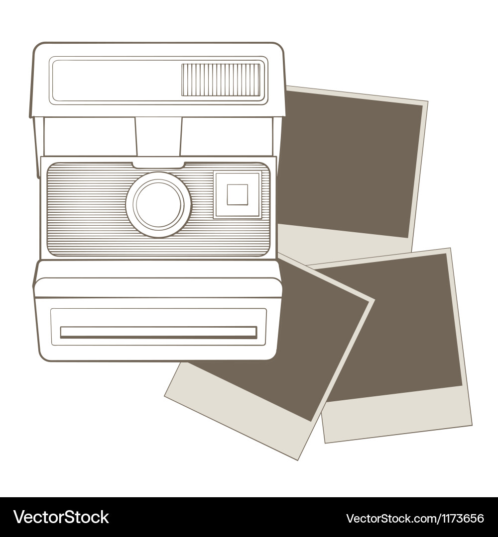 Vintage photo camera with vignette Royalty Free Vector Image