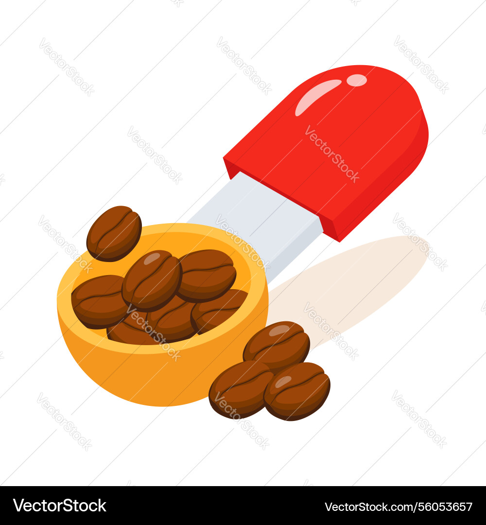 Coffee scoop Royalty Free Vector Image - VectorStock