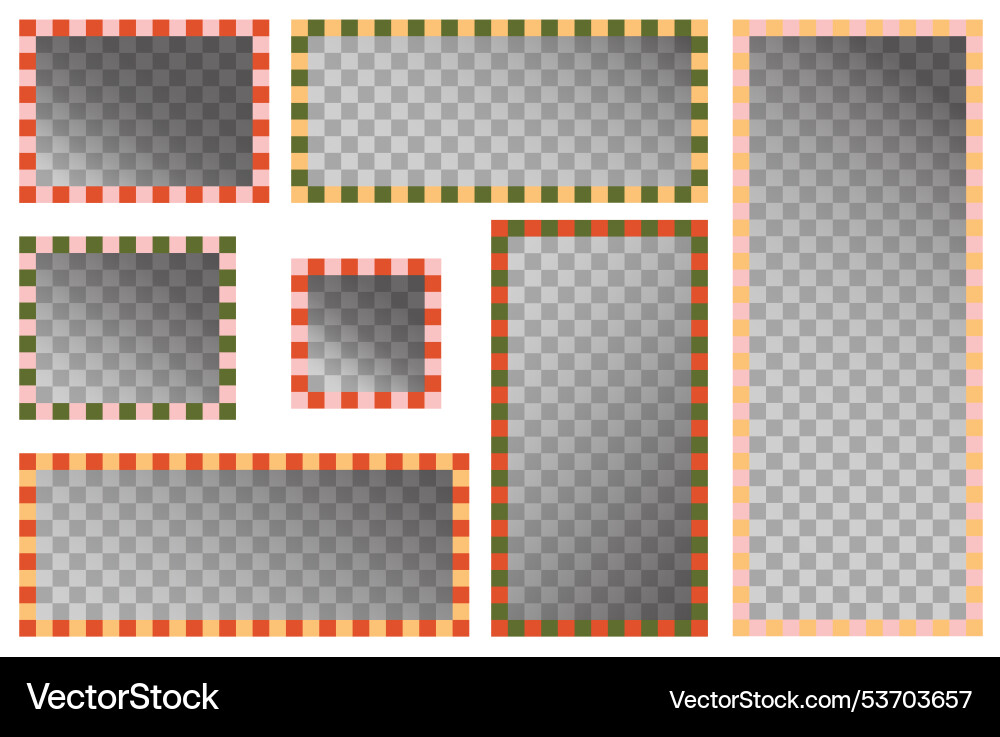 Colorful photo frames of different size Royalty Free Vector
