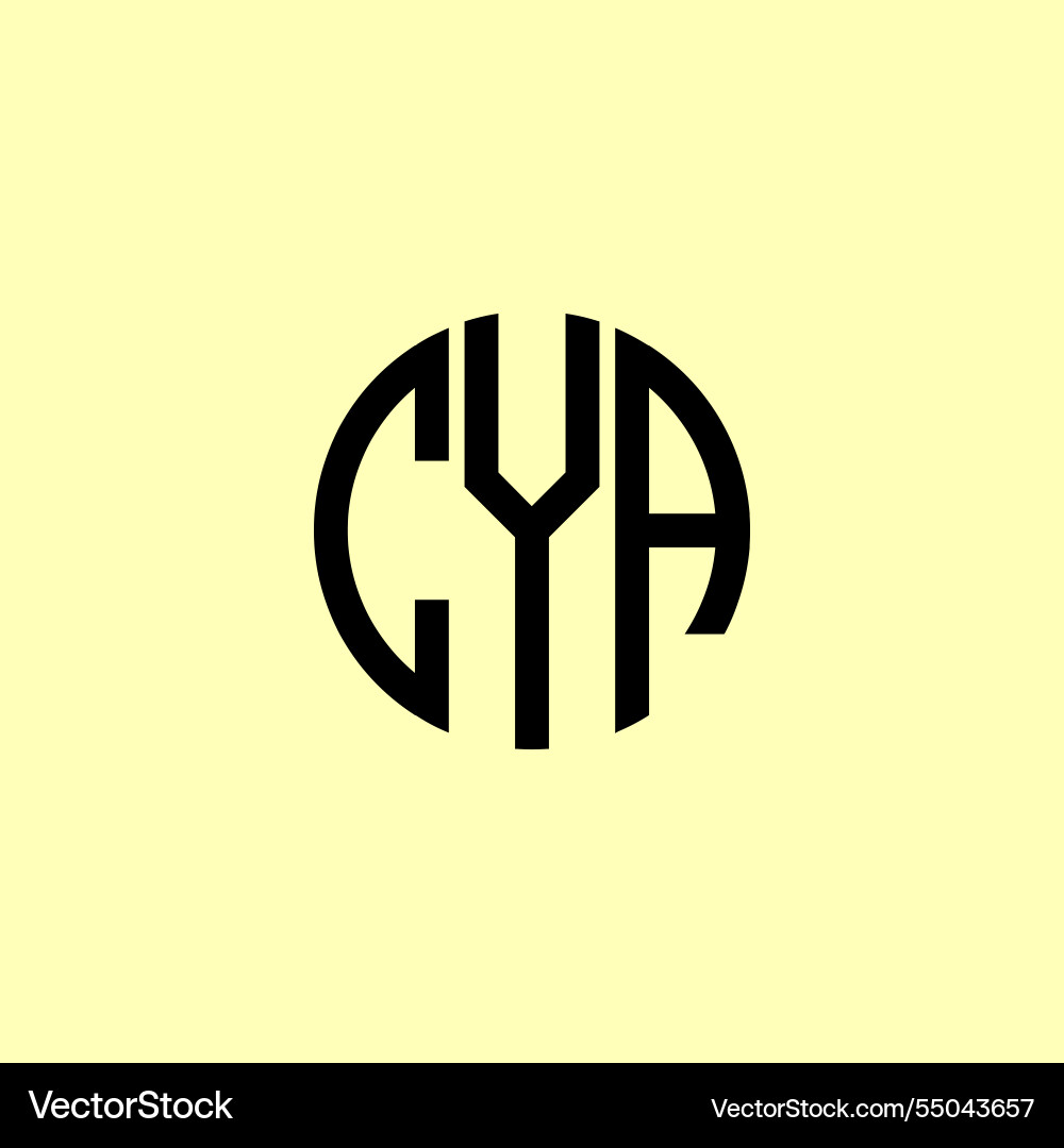 Creative rounded initial letters cya logo Vector Image