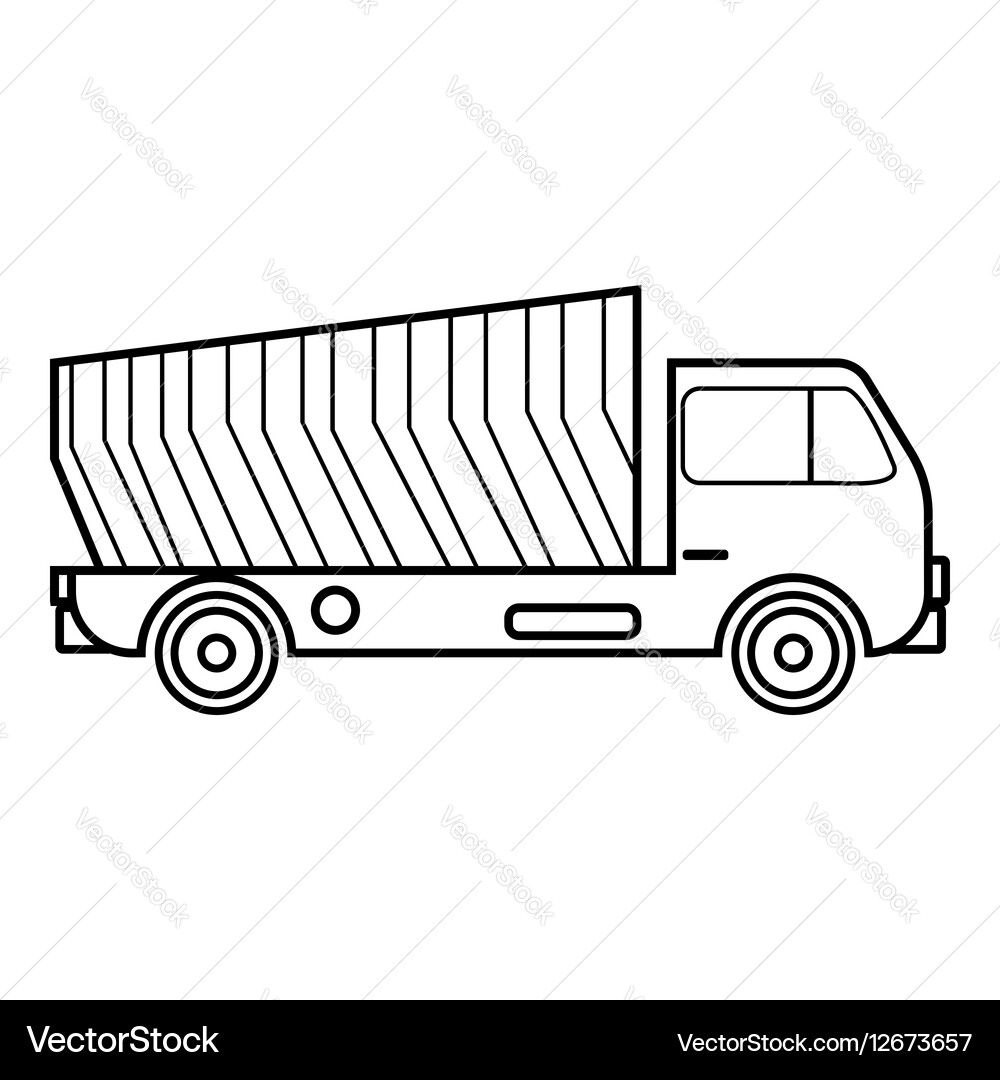 Garbage Truck Outline Clip Art