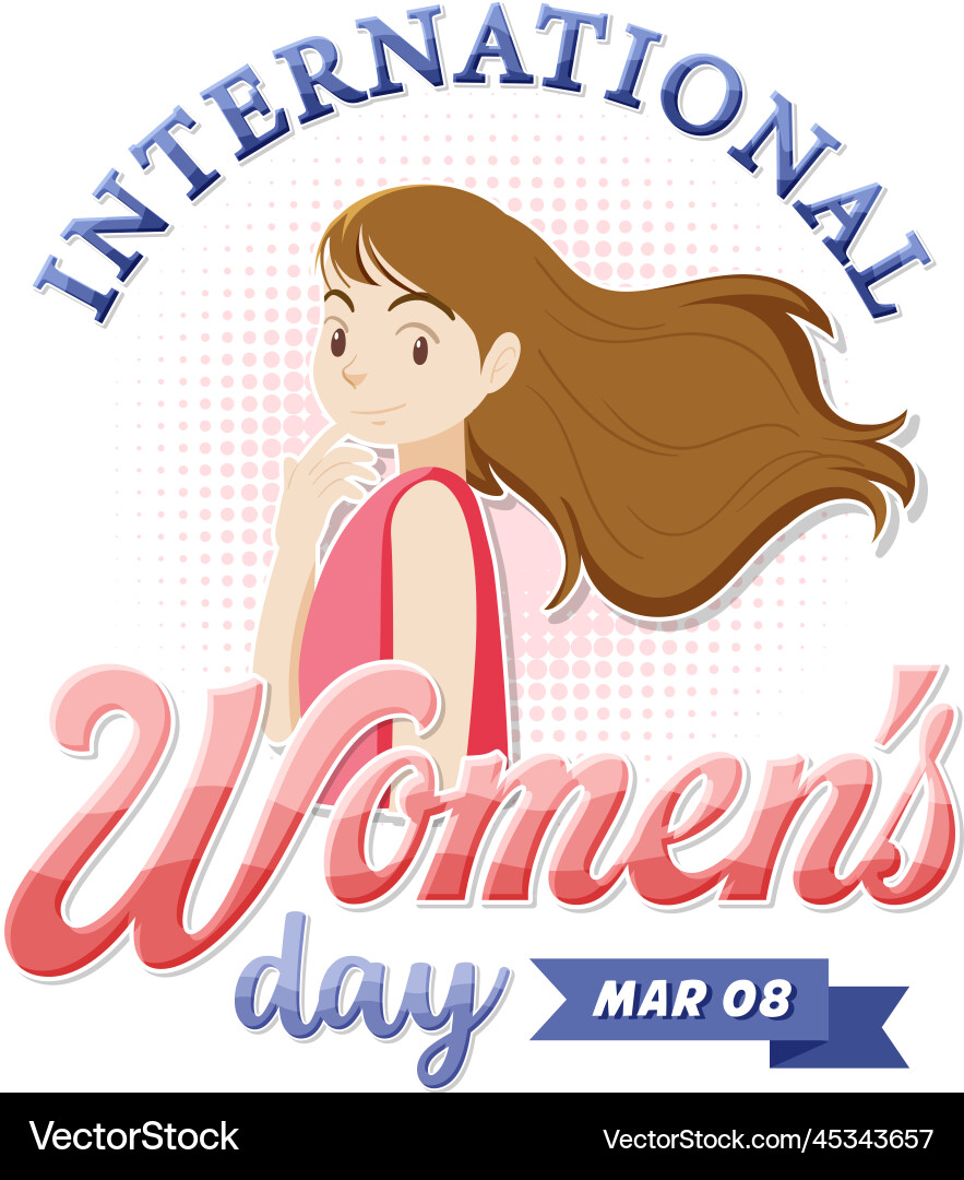 International women day logo Royalty Free Vector Image