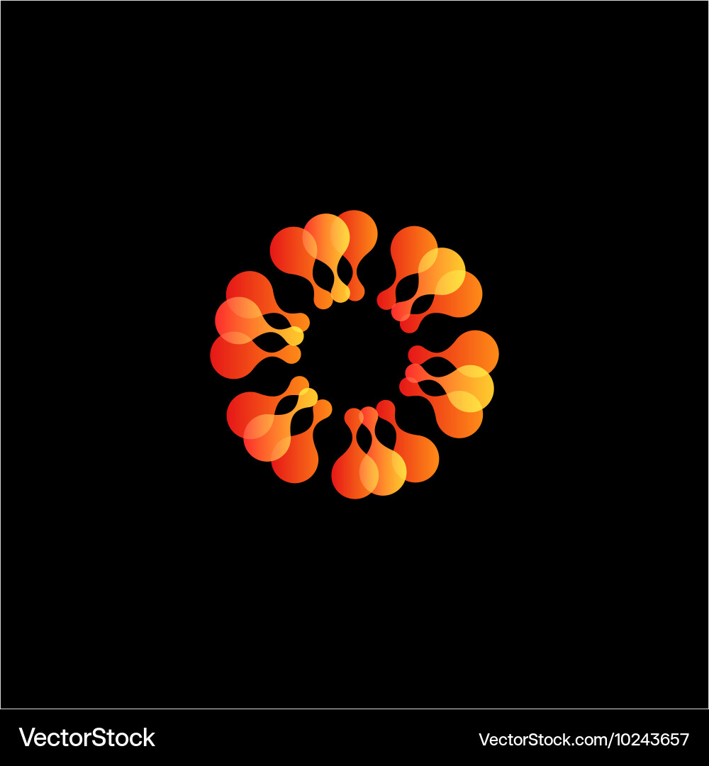 Isolated abstract orange flower logo sun – Royalty-Free Vector ...