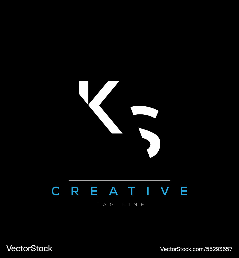 Ks creative monogram logo Royalty Free Vector Image