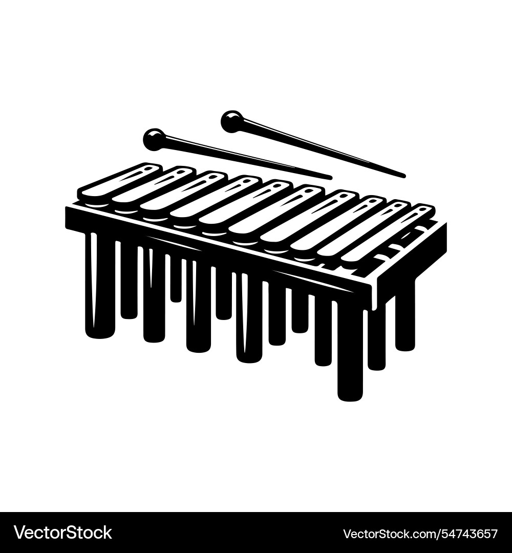 Marimba silhouette Royalty Free Vector Image - VectorStock