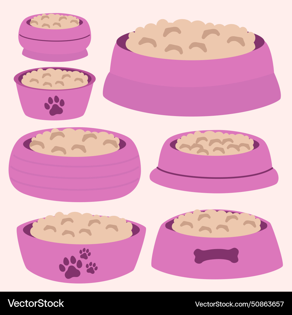 Pet food for pet collection Royalty Free Vector Image