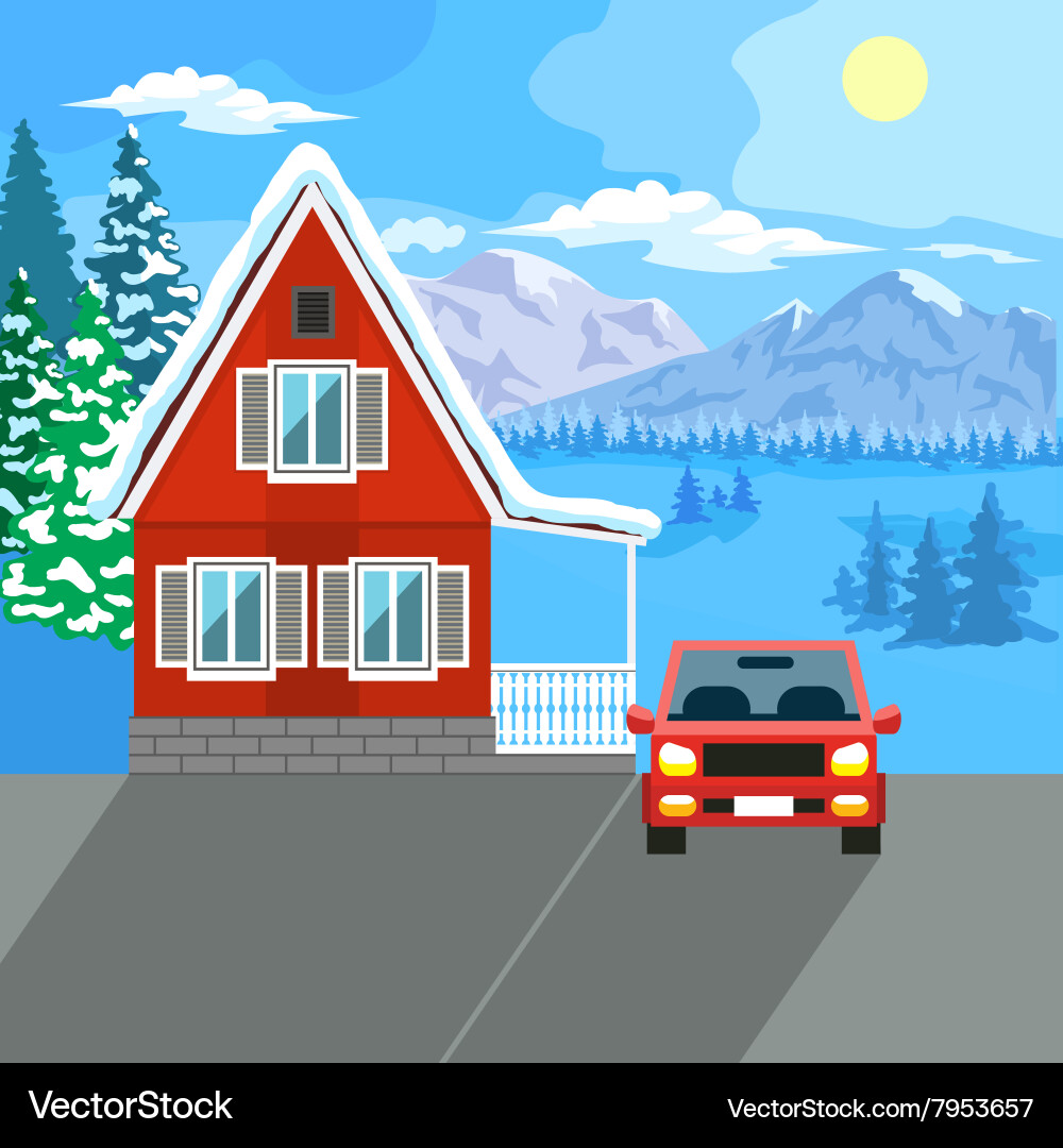 Private residential architecture Royalty Free Vector Image