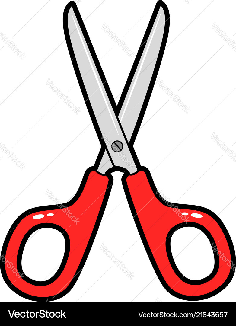 Scheren Cartoon Lizenzfreies Vektorbild - VectorStock