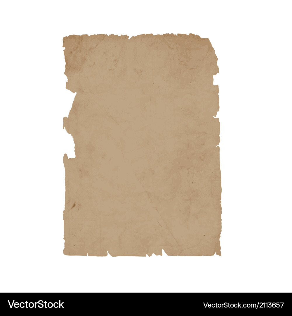 Torn sheet old paper Royalty Free Vector Image