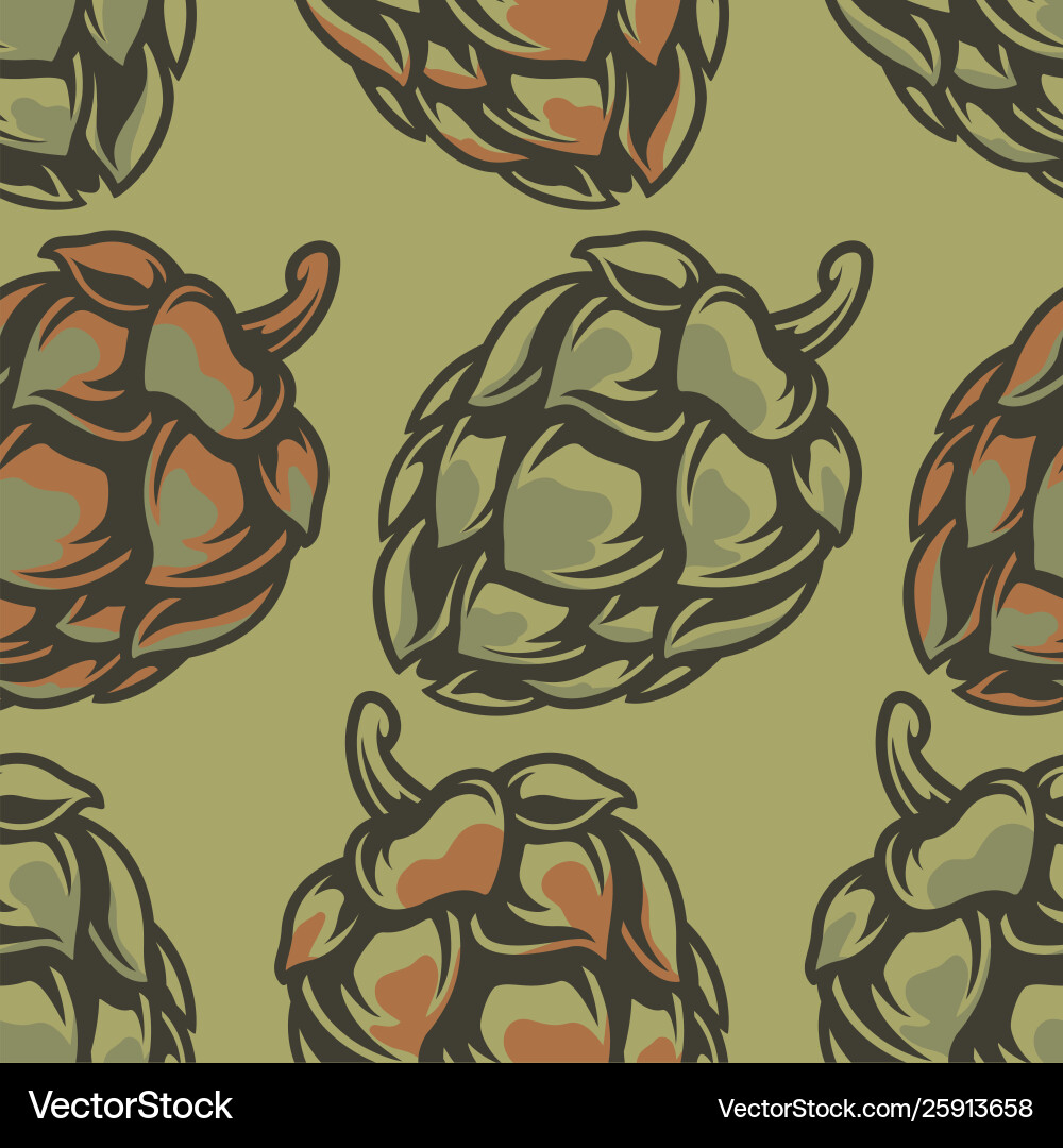 Color pattern with hops Royalty Free Vector Image