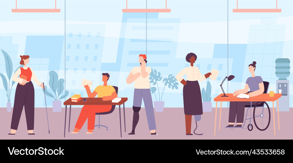 Diverse Workplace Inclusion Royalty Free Vector Image