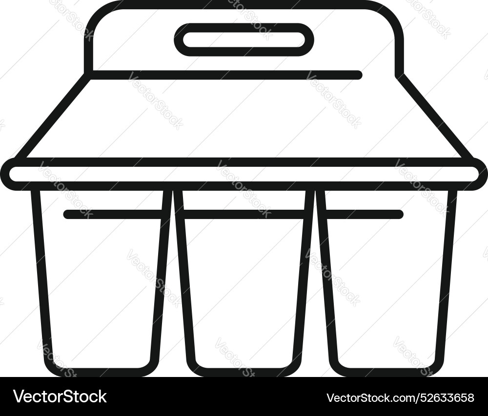Ice cube tray icon outline style Royalty Free Vector Image