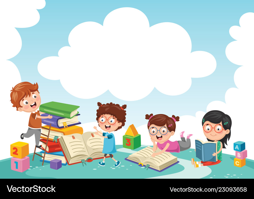 Kids playing Royalty Free Vector Image - VectorStock