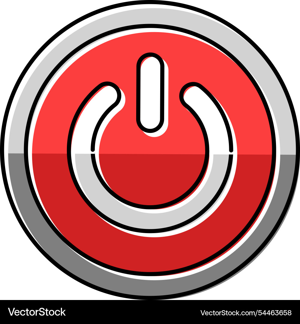Power off color icon Royalty Free Vector Image