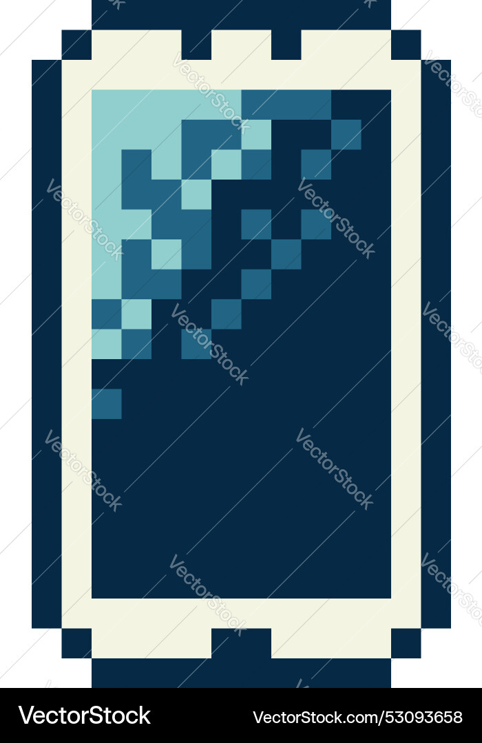 Smartphone pixel art icon Royalty Free Vector Image