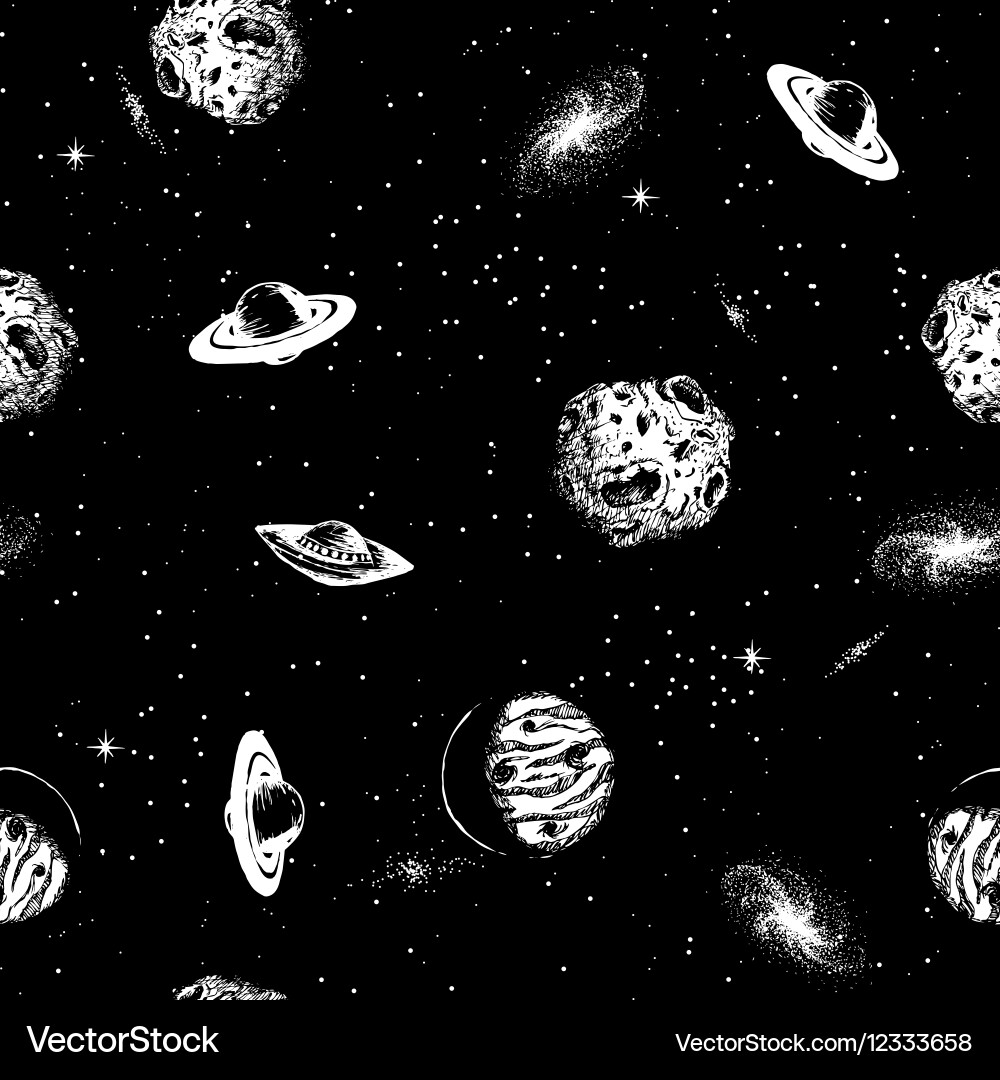 Space pattern Royalty Free Vector Image - VectorStock