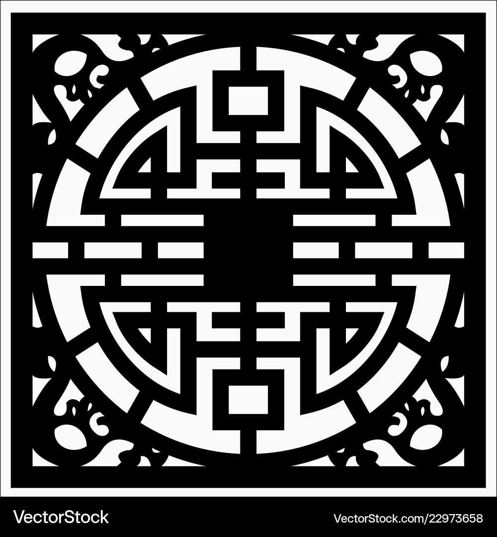 Square ornament Royalty Free Vector Image - VectorStock