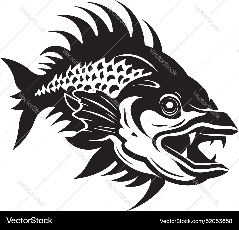 Streamline symphony tropical fish iconography Vector Image