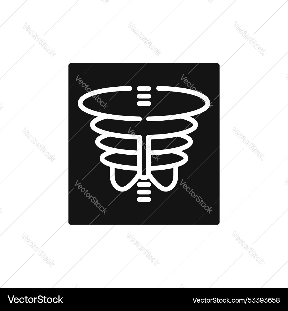X ray icon isolated on white background Royalty Free Vector