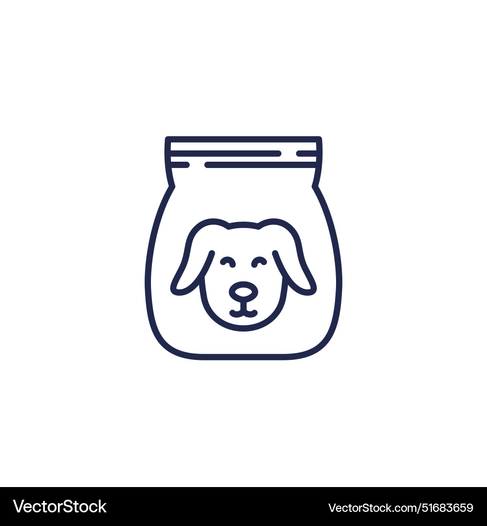 Dog food icon line Royalty Free Vector Image - VectorStock