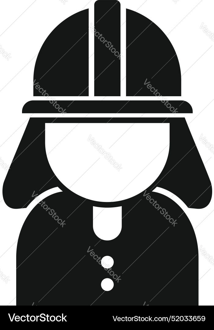 Fireman avatar wearing protective helmet Vector Image