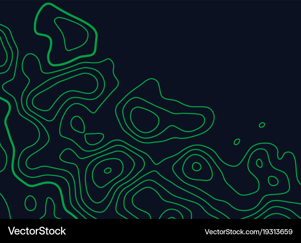 Green topographic map lines background Royalty Free Vector