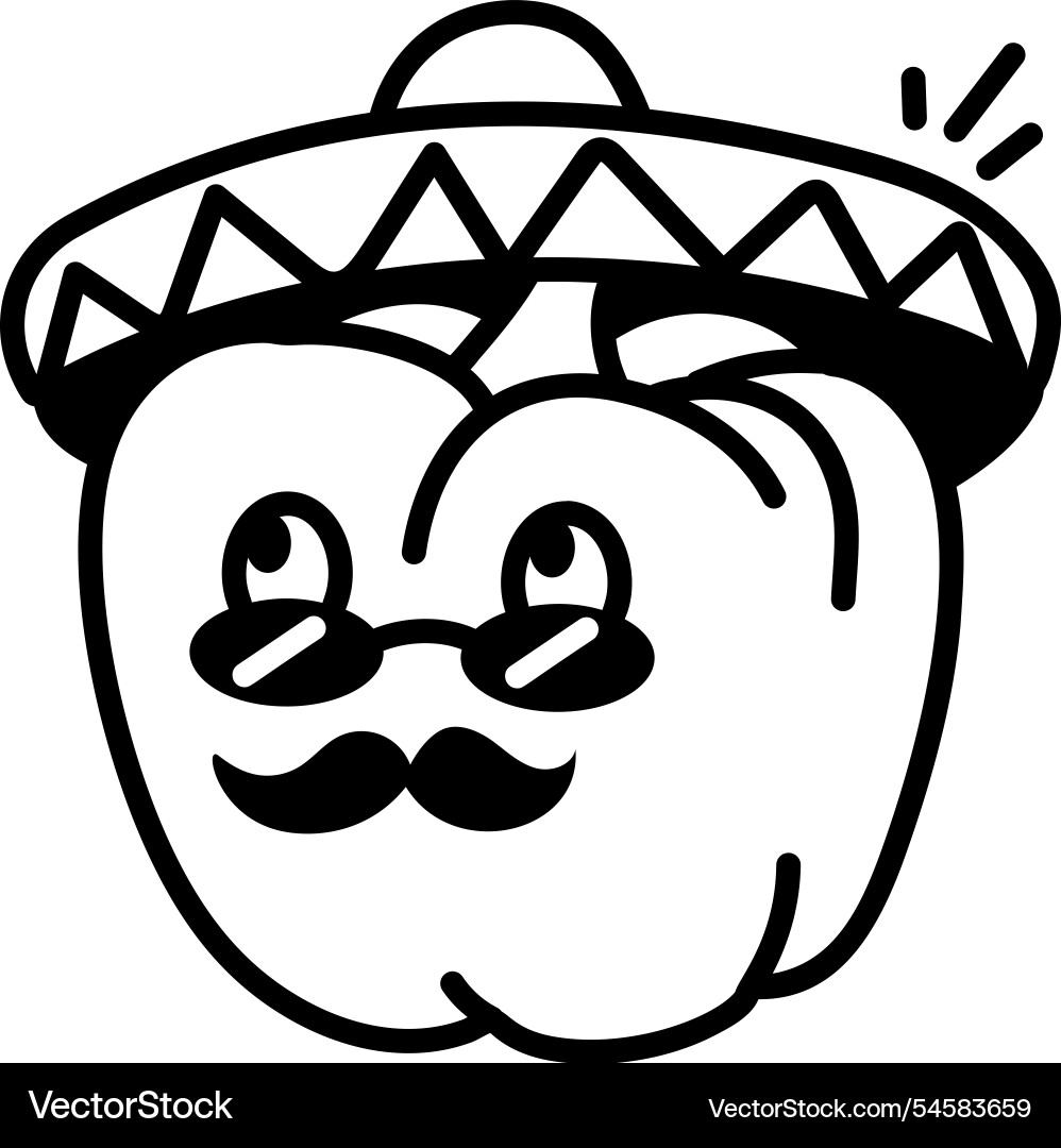 Holding flag in hand icon in doodle style Vector Image