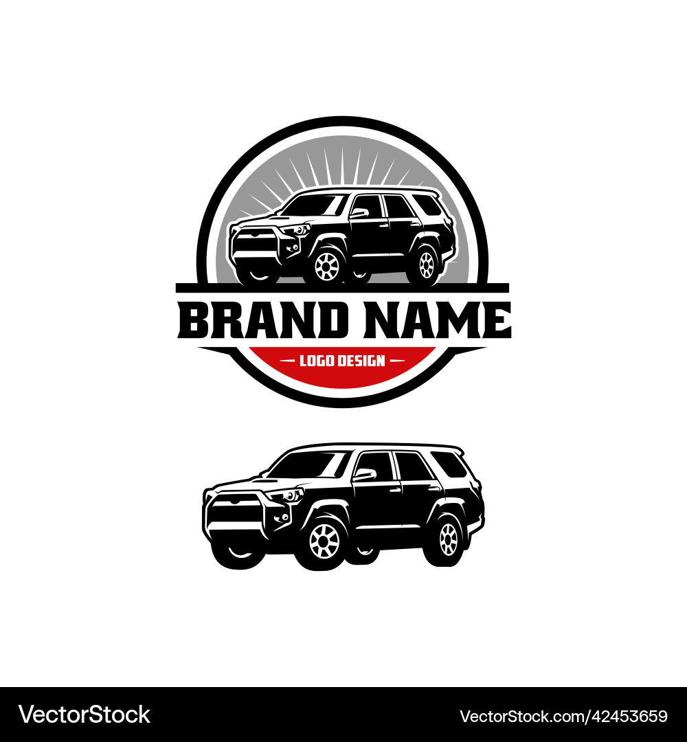 Suv car logo Royalty Free Vector Image - VectorStock
