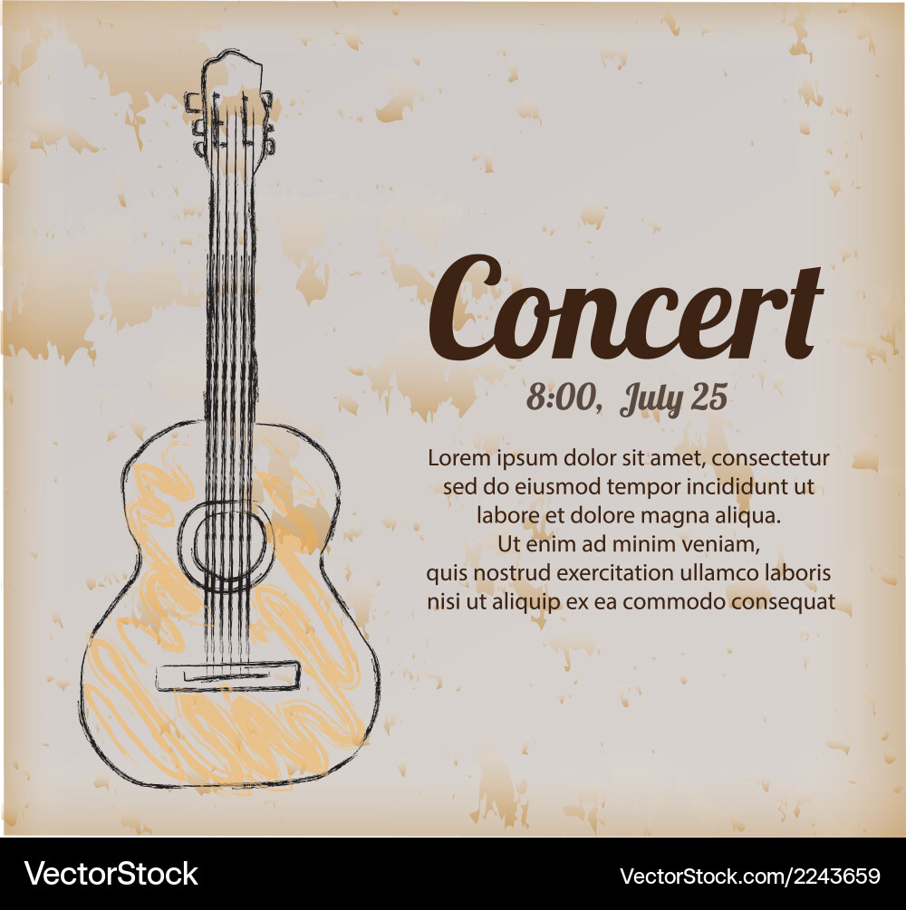 Vintage Concert Poster Template Royalty Free Vector Image