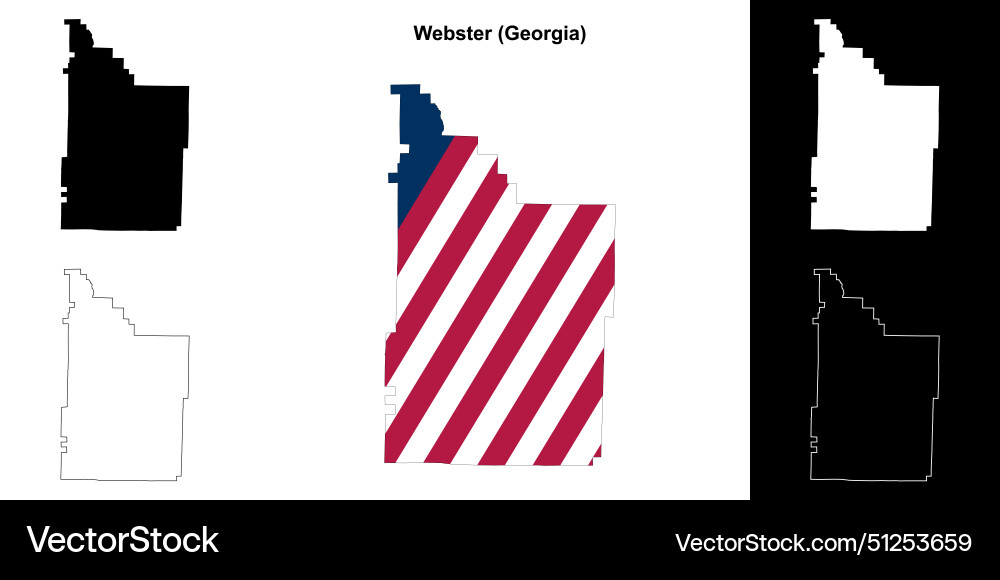 Webster outline map Royalty Free Vector Image - VectorStock