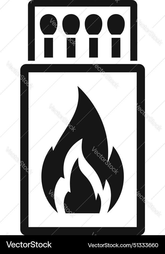 Black and white lighter icon with flame Royalty Free Vector