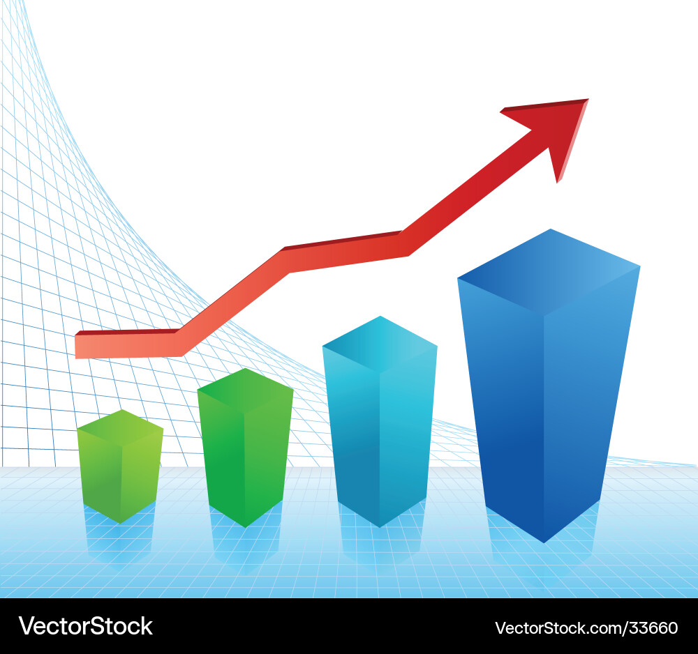 Business profit chart Royalty Free Vector Image