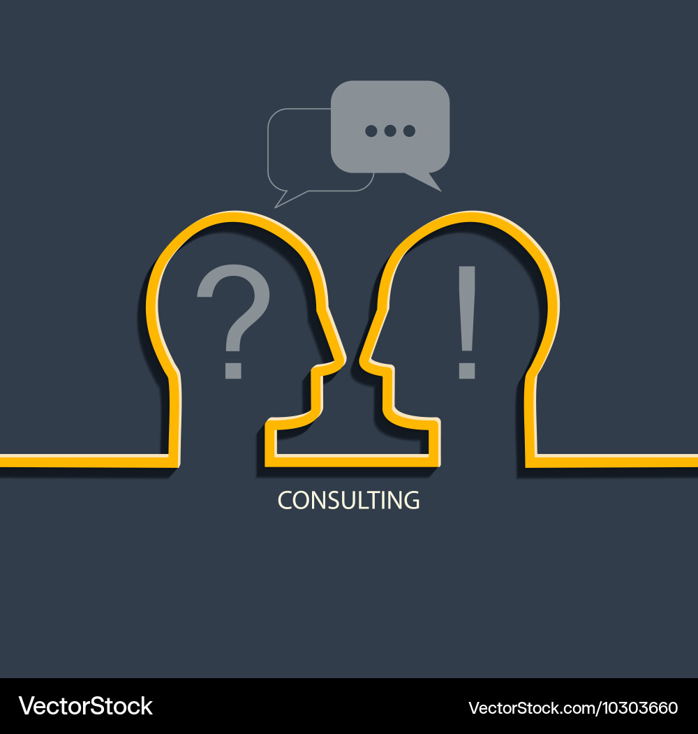 Concept of consulting Royalty Free Vector Image
