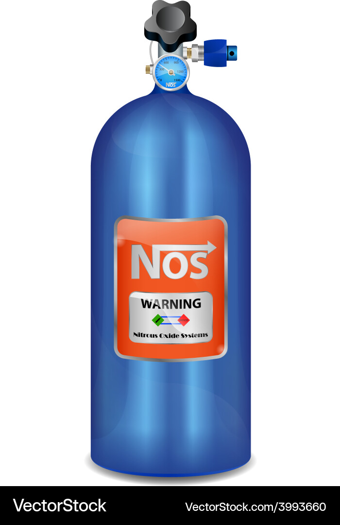 Nitrous oxide system nitro boosts nos Royalty Free Vector