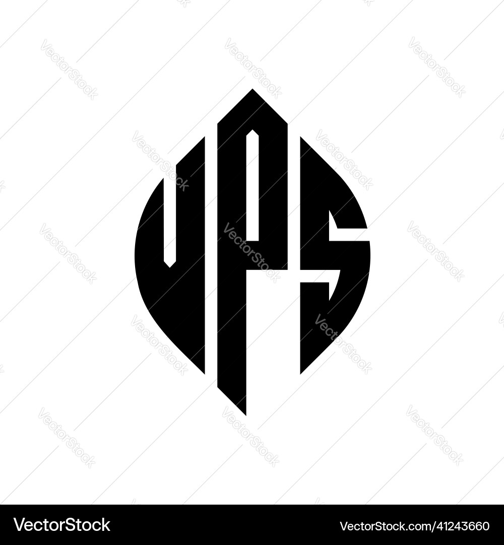 Vps circle letter logo design Royalty Free Vector Image