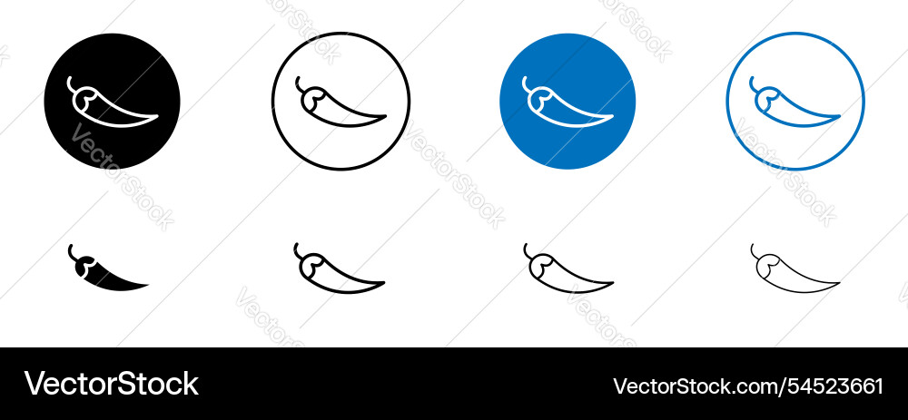 Chilli pepper icon Royalty Free Vector Image - VectorStock