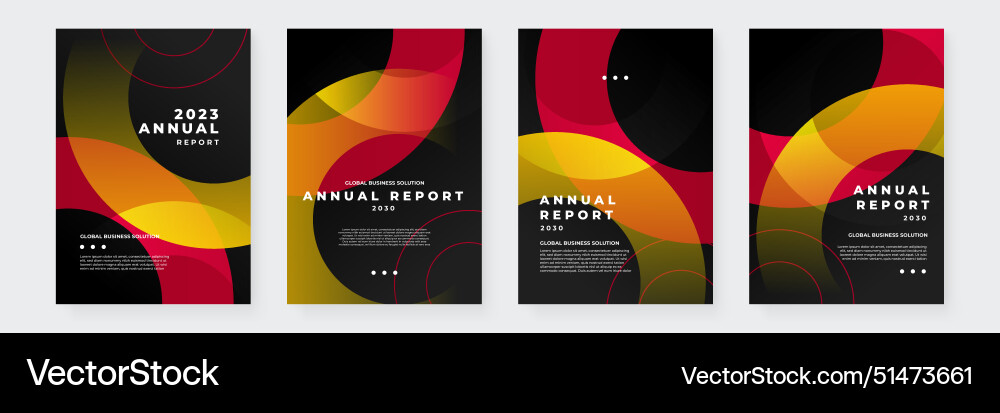 Colorful clean minimalist gradient annual report Vector Image