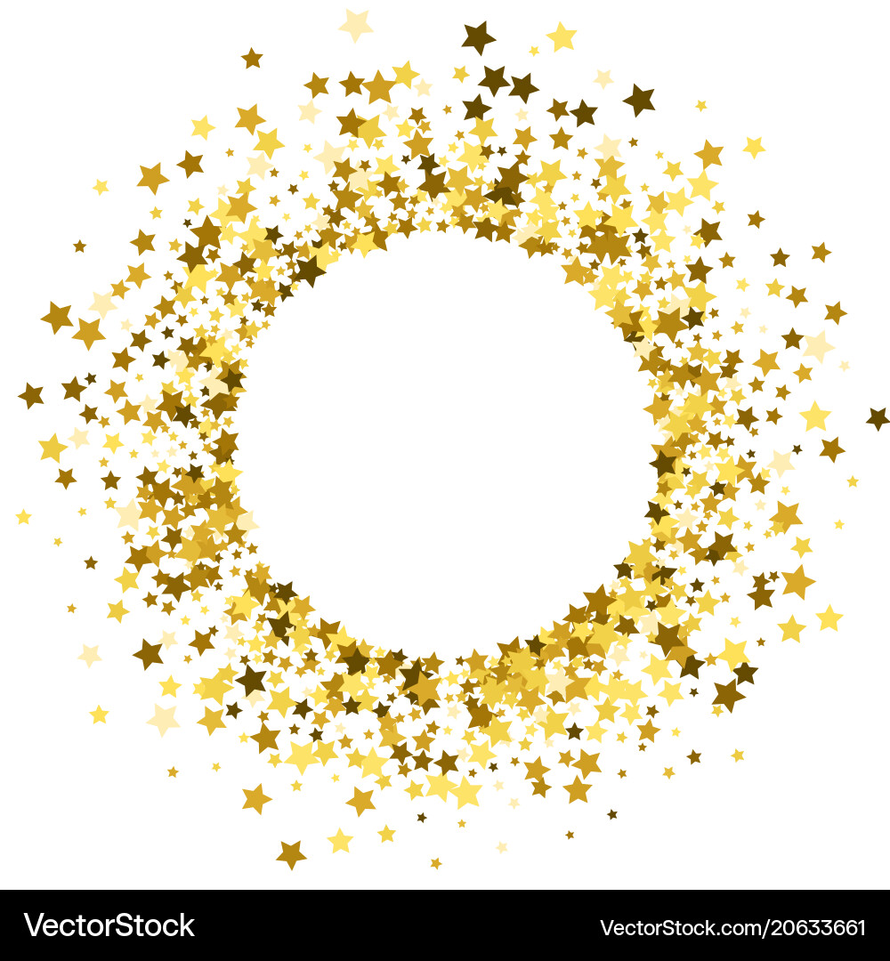 Frame or border of stars Royalty Free Vector Image