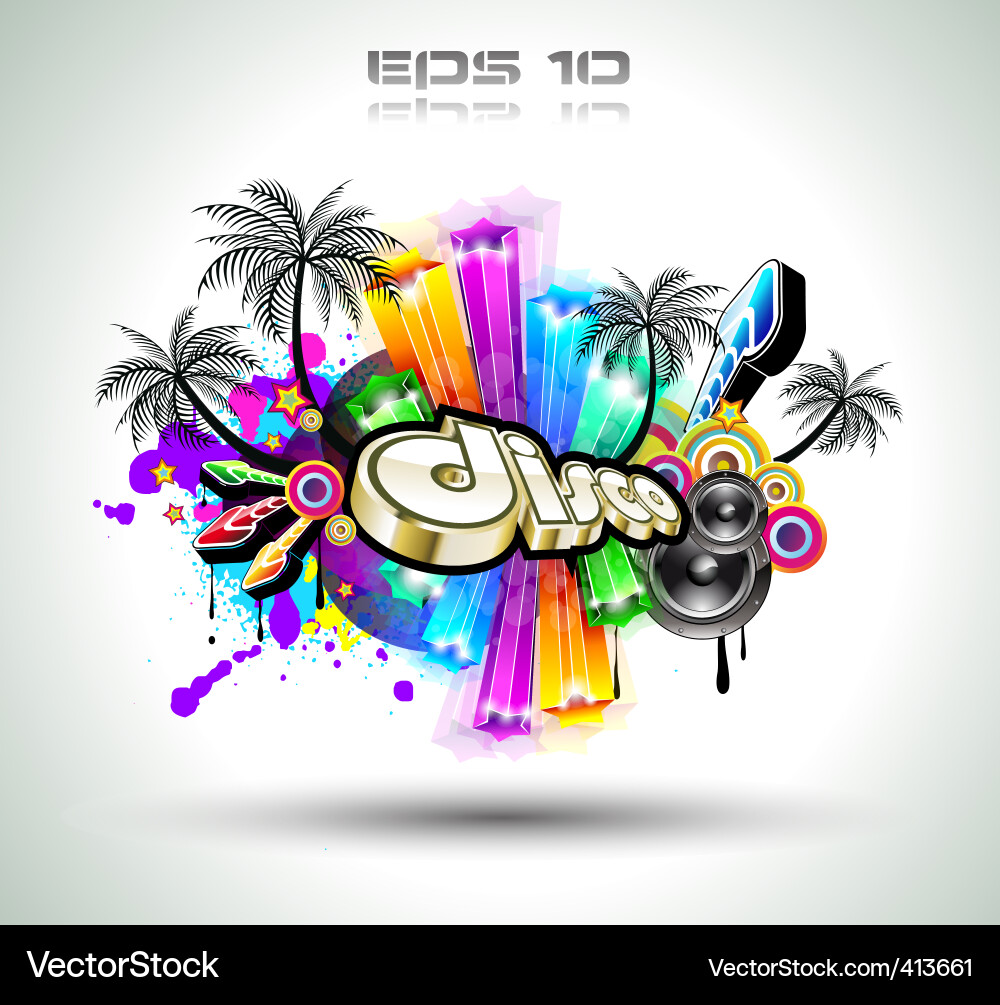 High tech music Royalty Free Vector Image - VectorStock