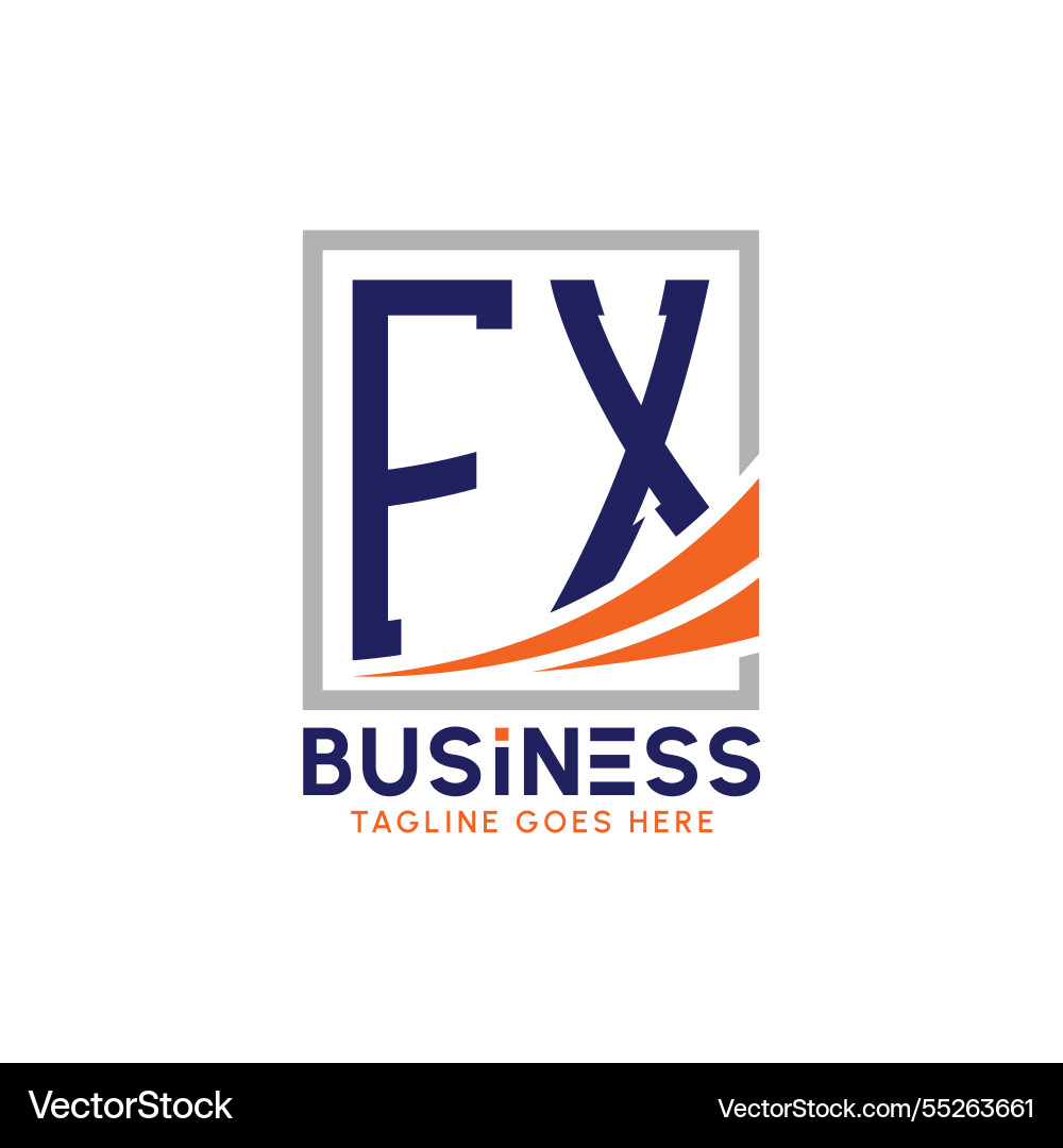 Letter fx business logo modern Royalty Free Vector Image