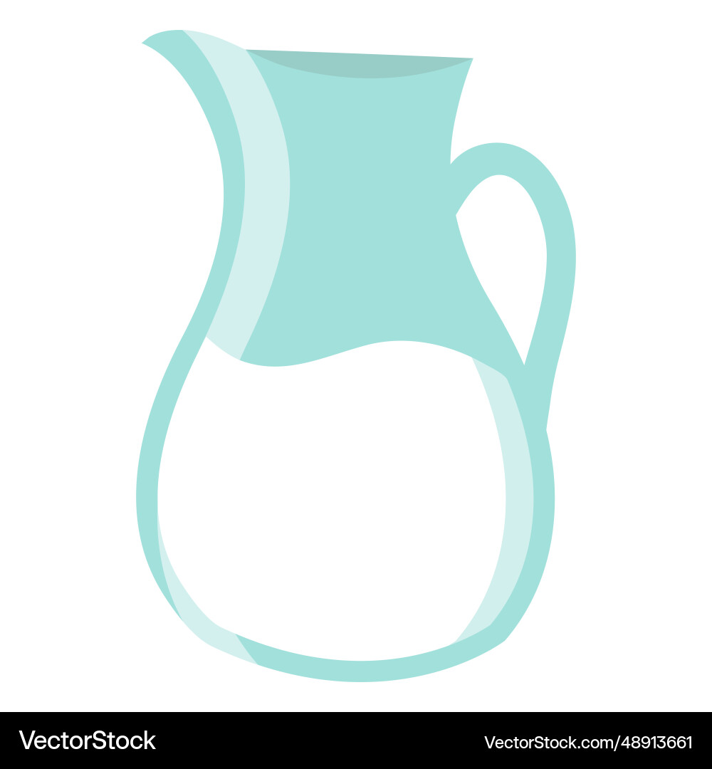 Milk jug flat Royalty Free Vector Image - VectorStock
